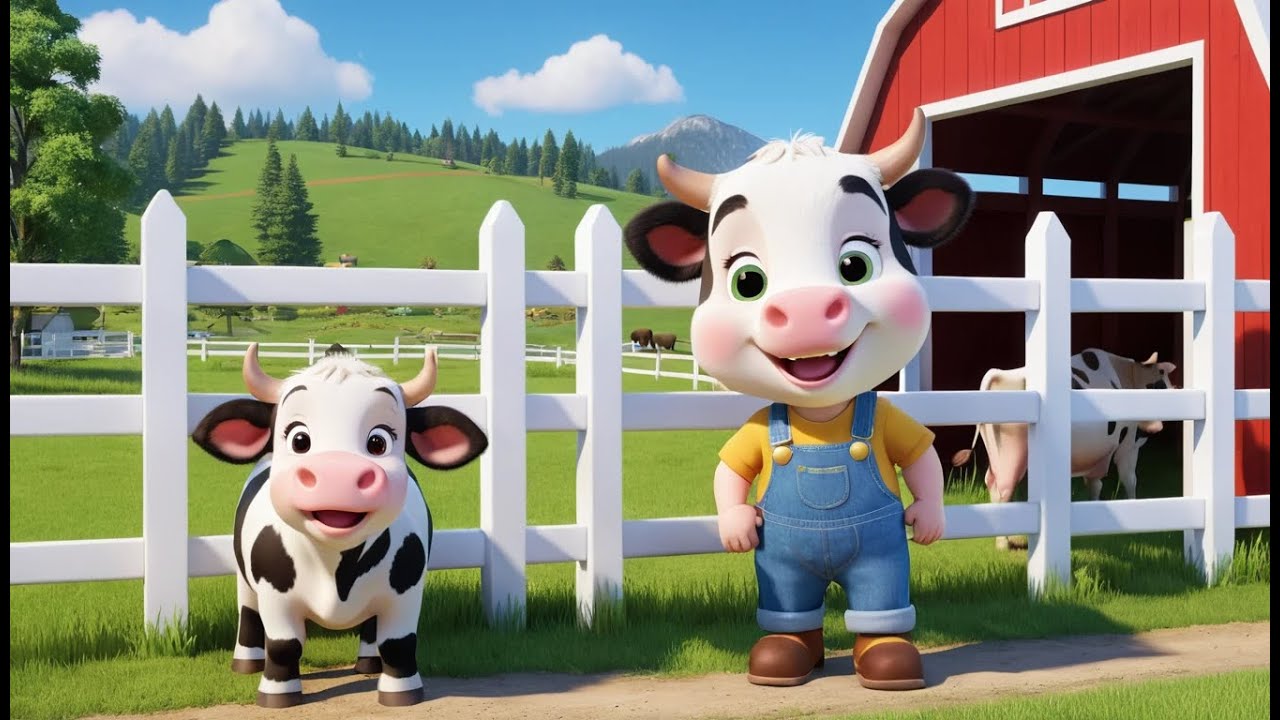 Baby Cow Say Moo Moo Moo | Fun Farm Animal Song for Kids | Mooing ...