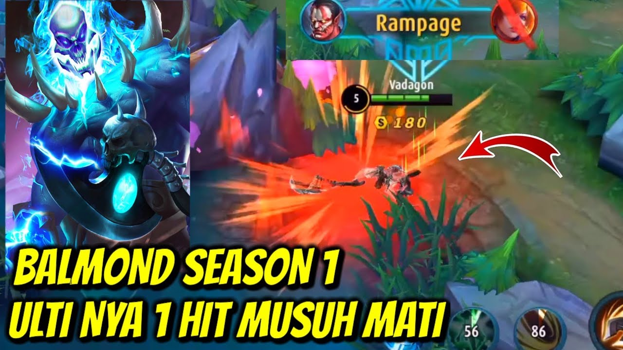 WELCOME BACK MOBILE LEGENDS SEASON 1 ! BALMOND SI ULTI 1 HIT - YouTube