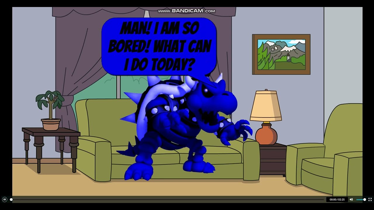 Dark Dry Bowser Destroys Dry Bowser Jr.'s Computer/Gets Grounded - YouTube