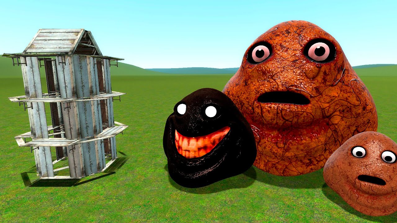 POU FAMILY BOU FROM BOU'S REVENGE Vs TOWERS In Garrys Mod - YouTube
