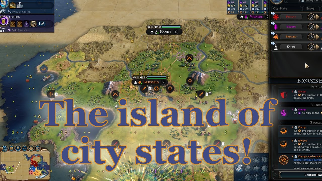 The island of city states. No campus challenge. Civ 6 deity Sumeria ...