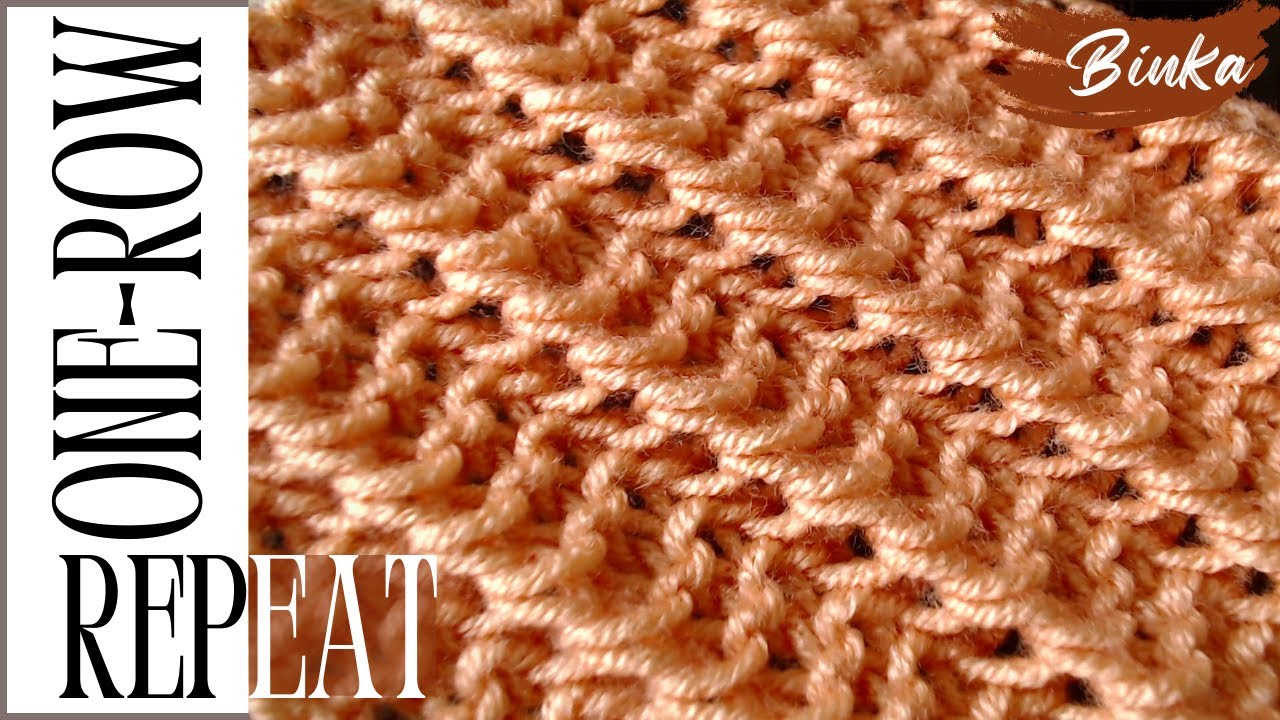 [Bulgarian] One-row repeat emboss chic knit pattern with vertical paths ...