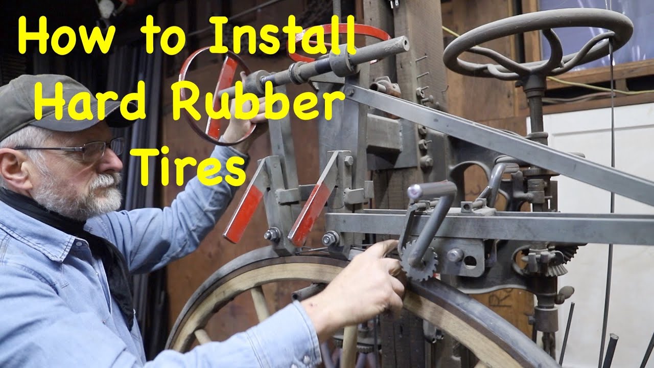 Installing Hard Rubber Tires | How the Tire Machine Works | Engels ...