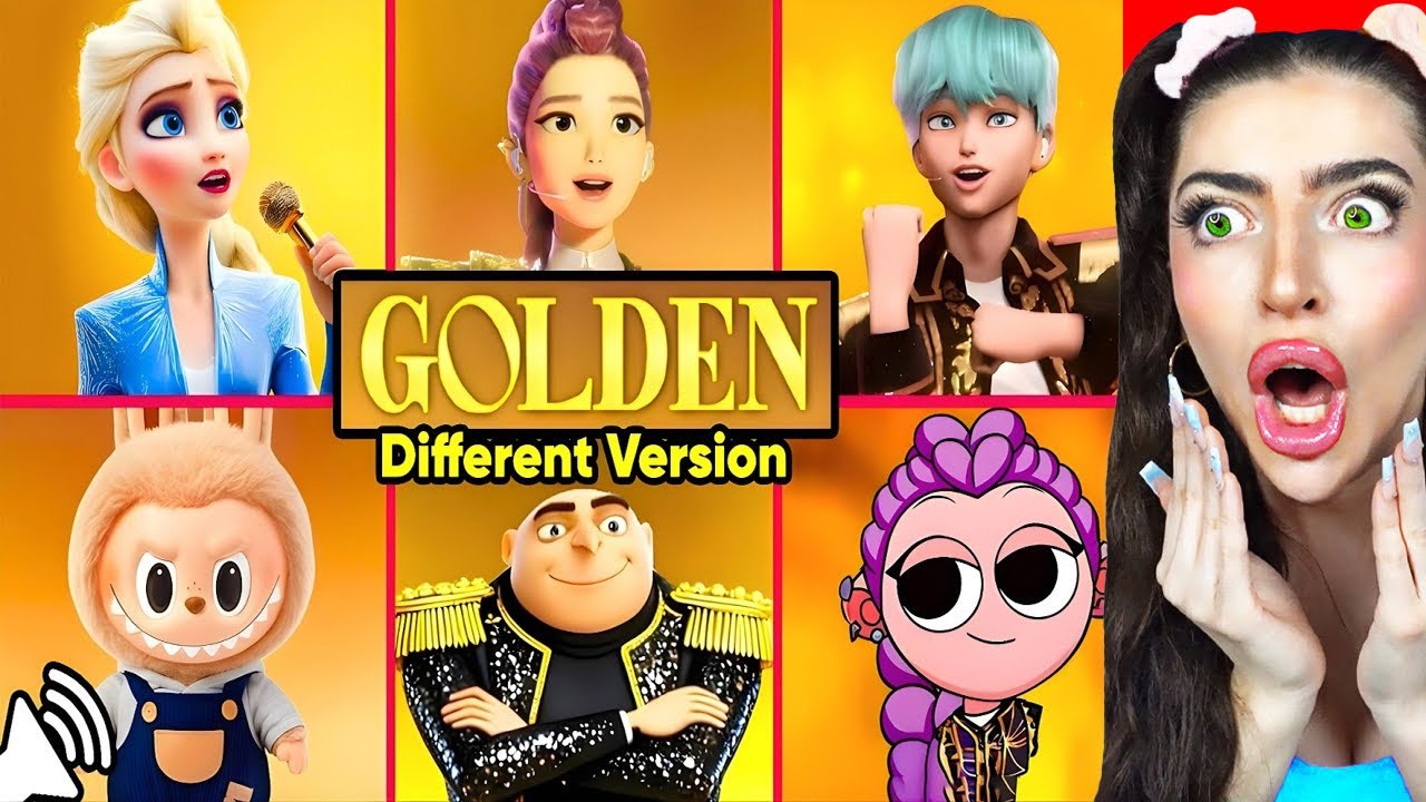 GOLDEN Song HUNTRIX through DIFFERENT VERSIONS! (Guess The Kpop Demon ...