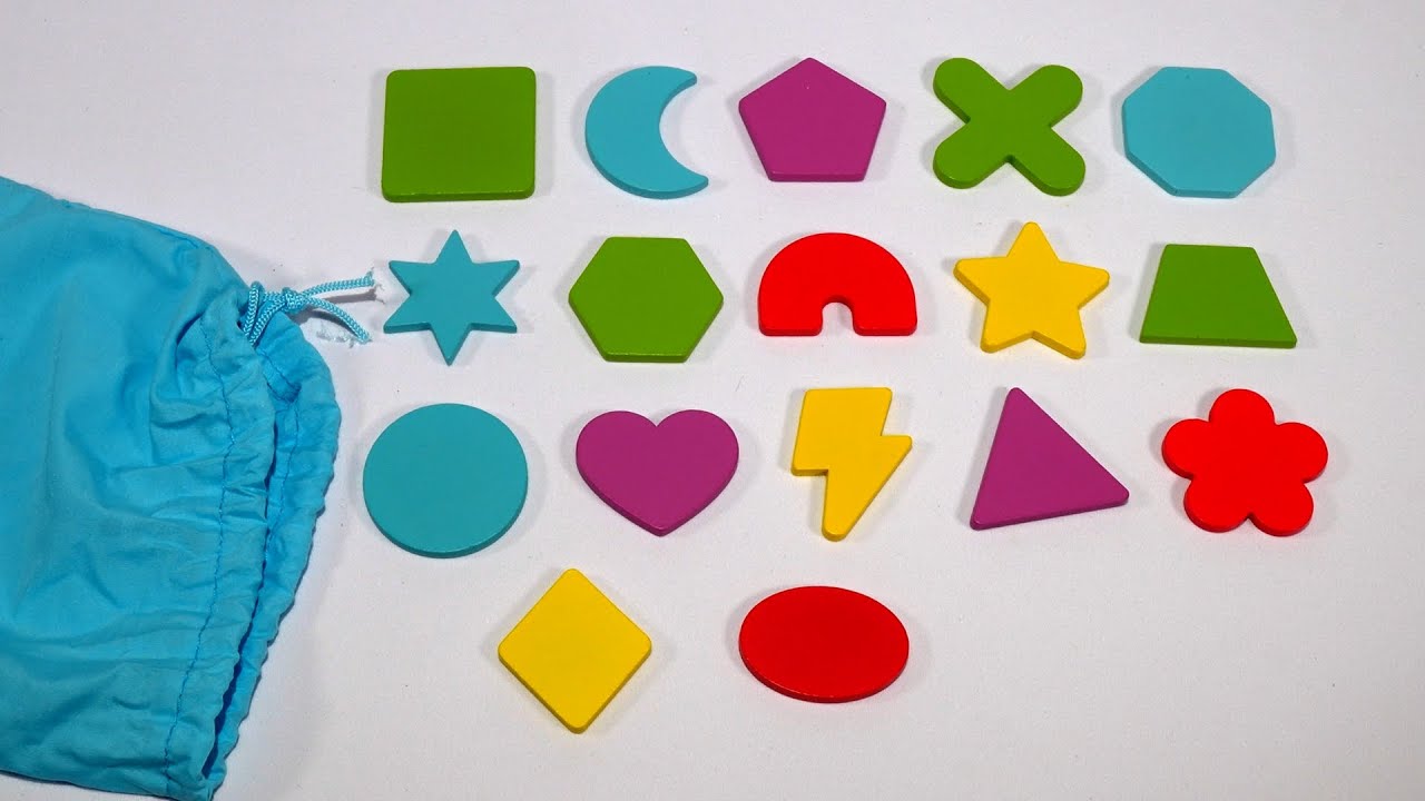 Toddler Shapes and Colors with Kids Educational Game Surprise Bag ...