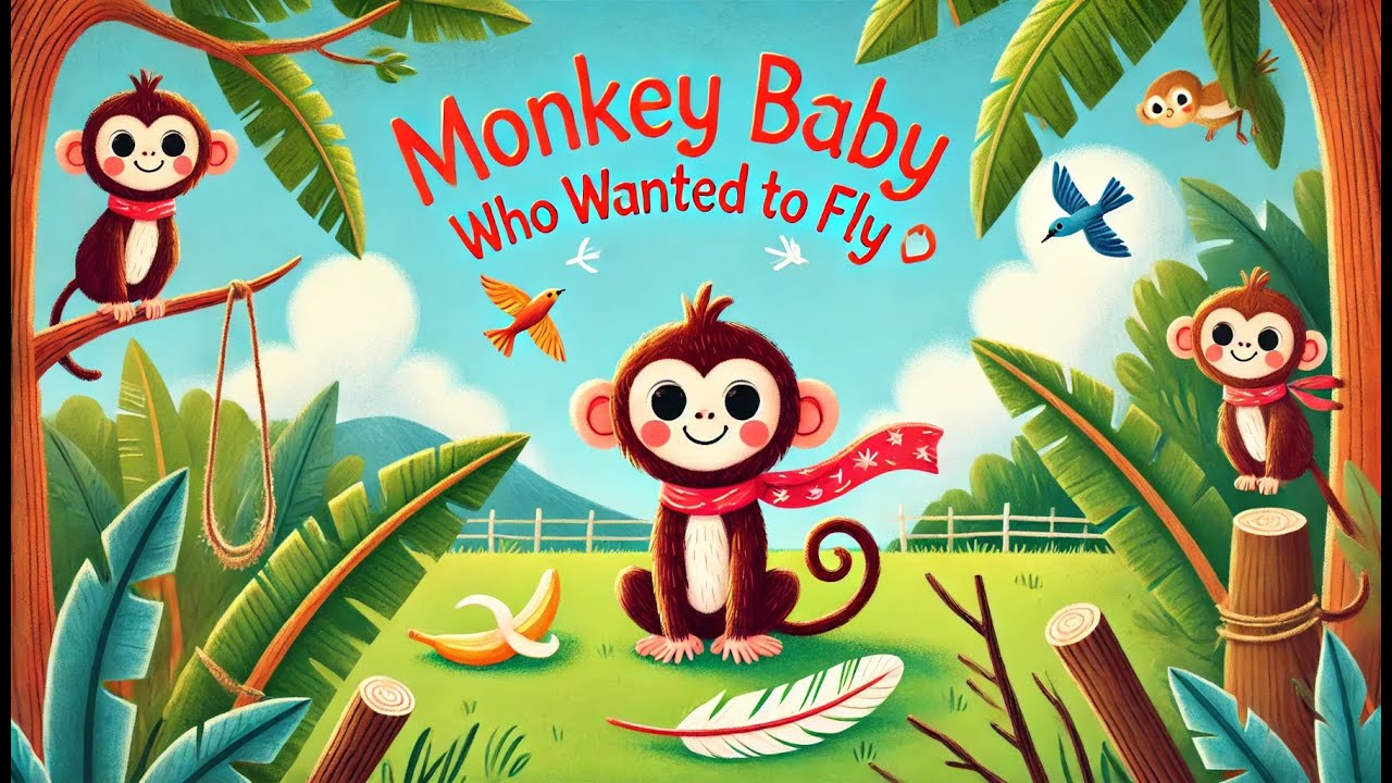 Monkey Baby who wanted to Fly 🐵 Funny Jungle Adventure🌈🕊️ - YouTube