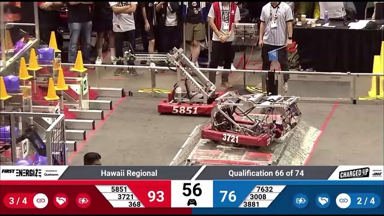 FRC 2023 First Robotics Competition Q66 Hawaii Regional - YouTube