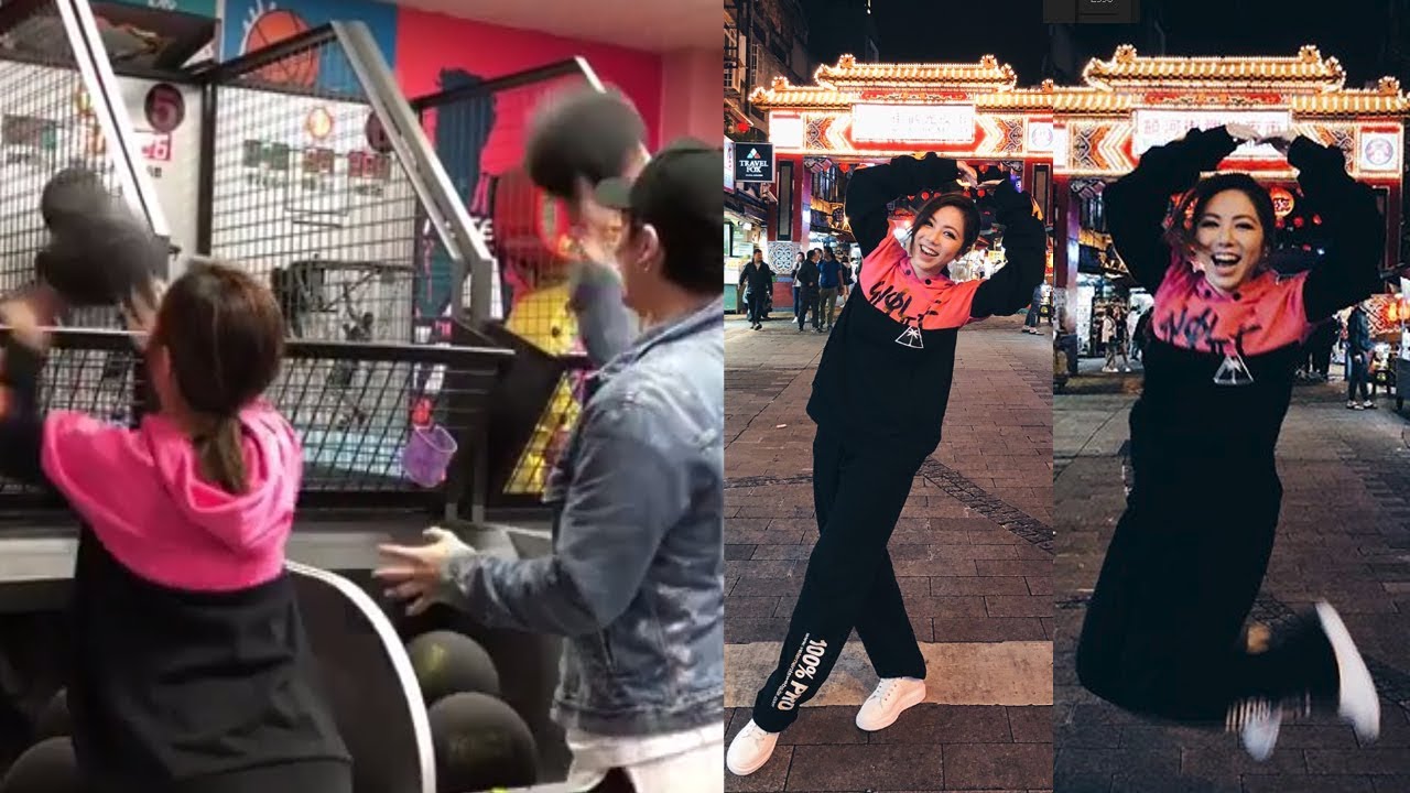 鄧紫棋 G.E.M. 與男友 Mark Ngai 放閃, 玩射籃球, 結果竟然是 - YouTube