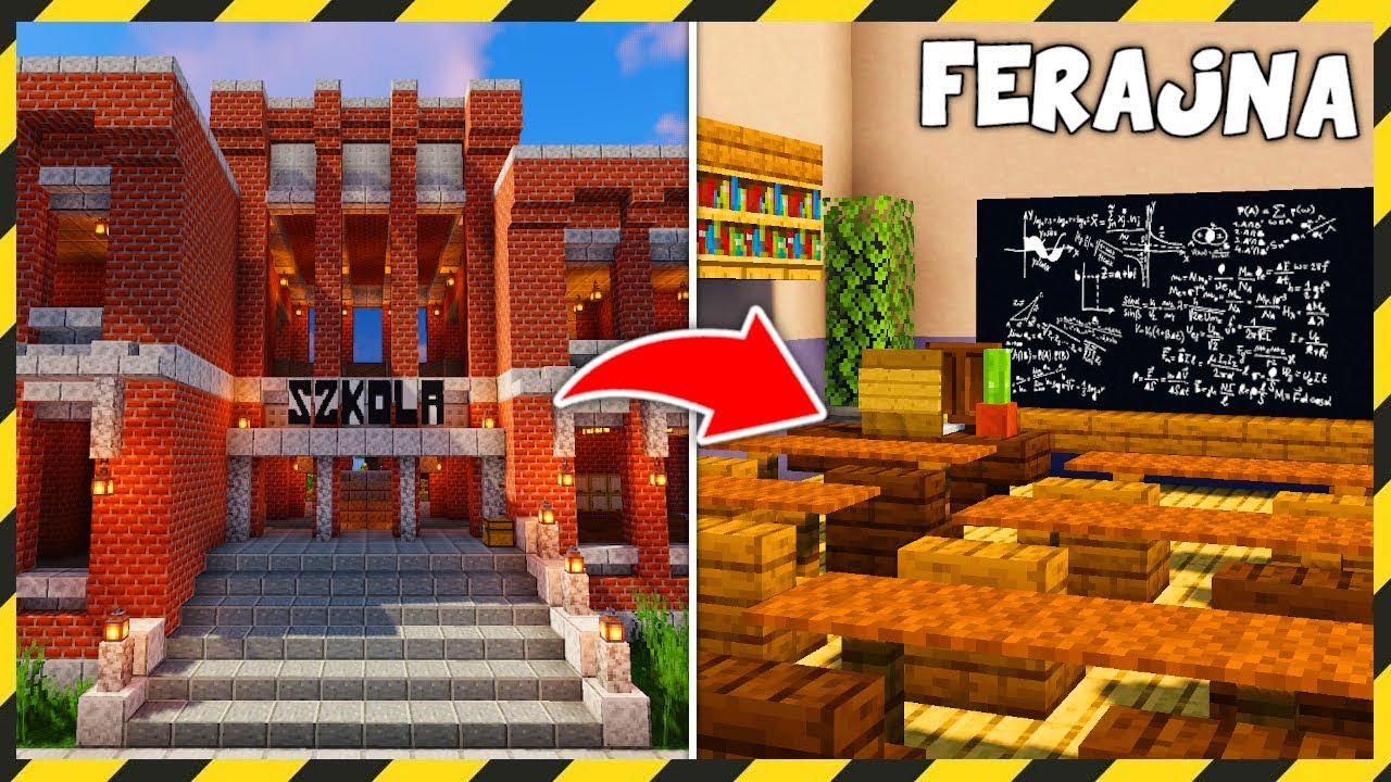 OGROMNA SZKOŁA NA FERAJNIE! *epicka* - MINECRAFT FERAJNA - YouTube