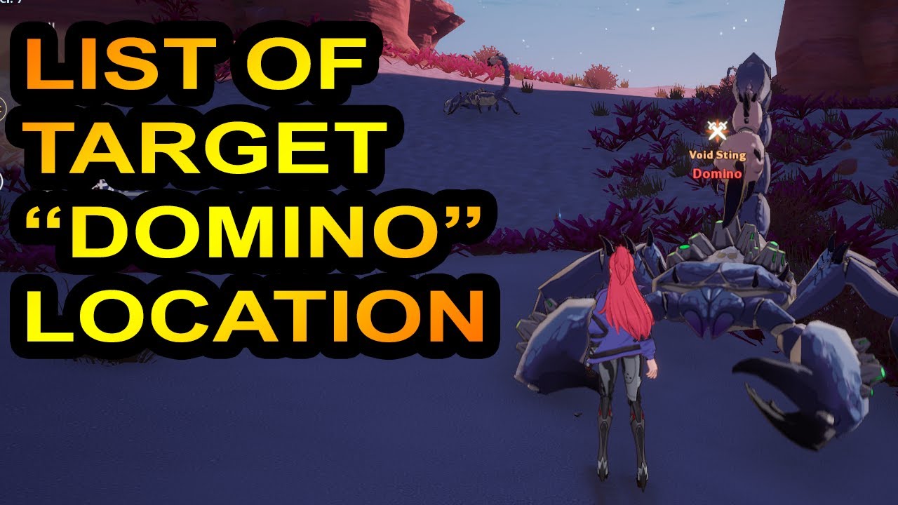 VOID STING DOMINO Location List of Targets Vera Tower of Fantasy - YouTube