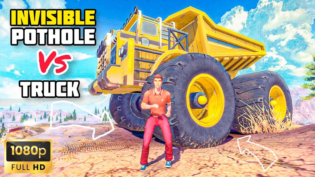 TRUCKS VERSUS INVISIBLE POTHOLE | OFF THE ROAD HD OPEN WORLD DRIVING ...