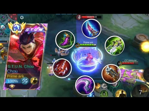 S.T.U.N CHOU BEST ONE HIT BUILD 2024 | SOLO CARRY GAMEPLAY / OUTPLAY ...