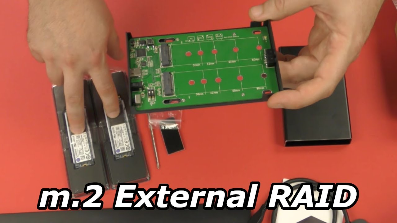 Turn 2 SATA m.2 Drives Into External USB-C RAID Device - YouTube