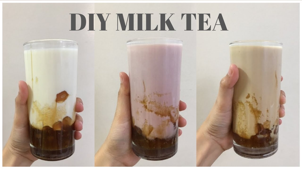 DIY Milk Tea || Homemade MILK TEA || Homemade Tapioca Pearls || Baking ...