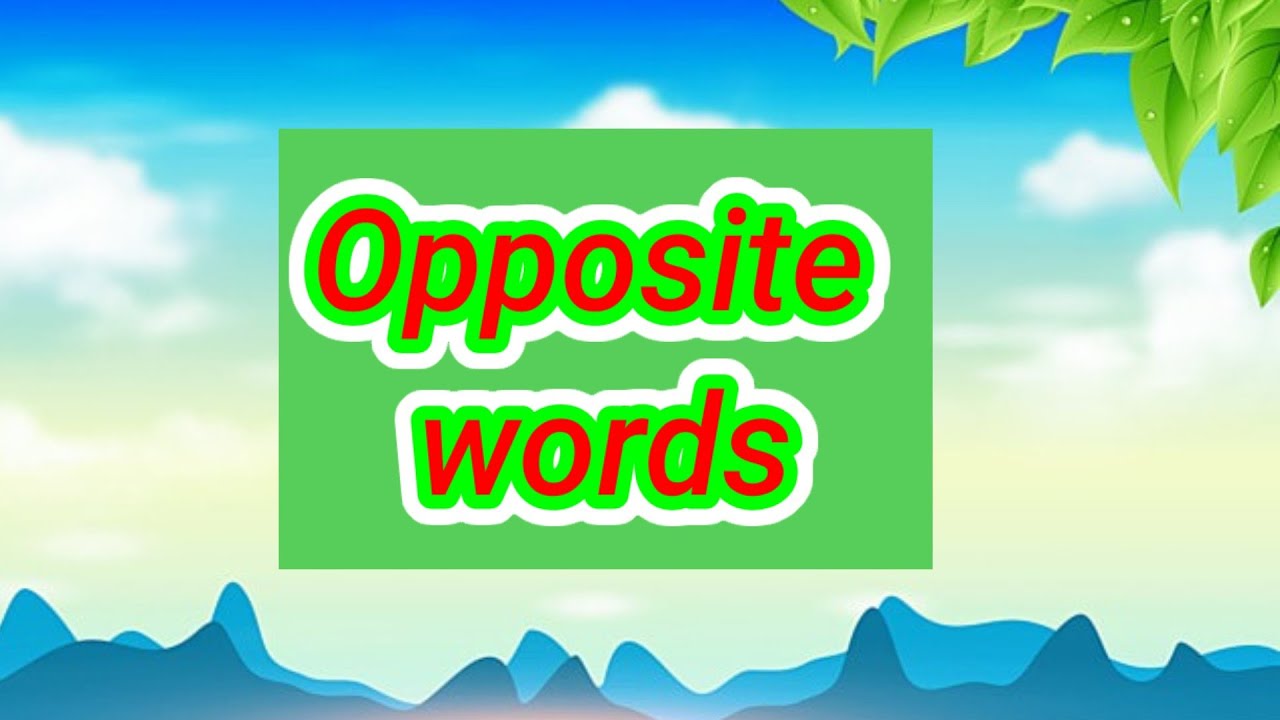 60 Opposite words for LKG /Opposite words for LKG/ Go - come /Ugly ...