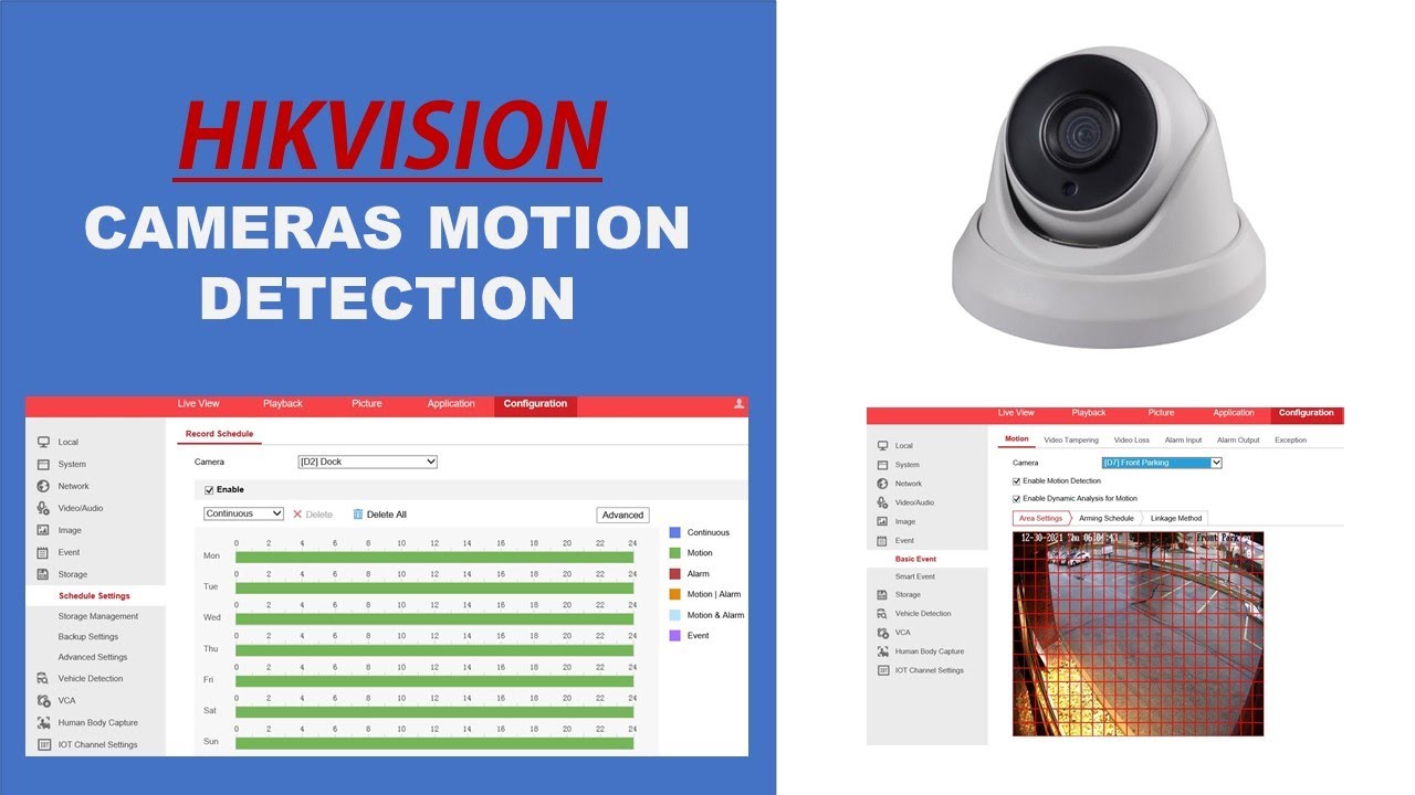 How to setup motion detection for Hikvision cameras - YouTube