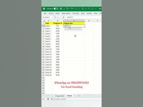 Progress bar graph in excel - YouTube