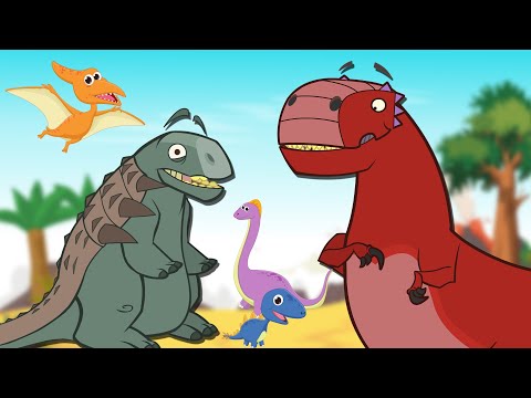 Dinosaur | Funny Dinosaur Stories By Abelisaurus - The Mini T rex | Dinosaur cartoon for kids