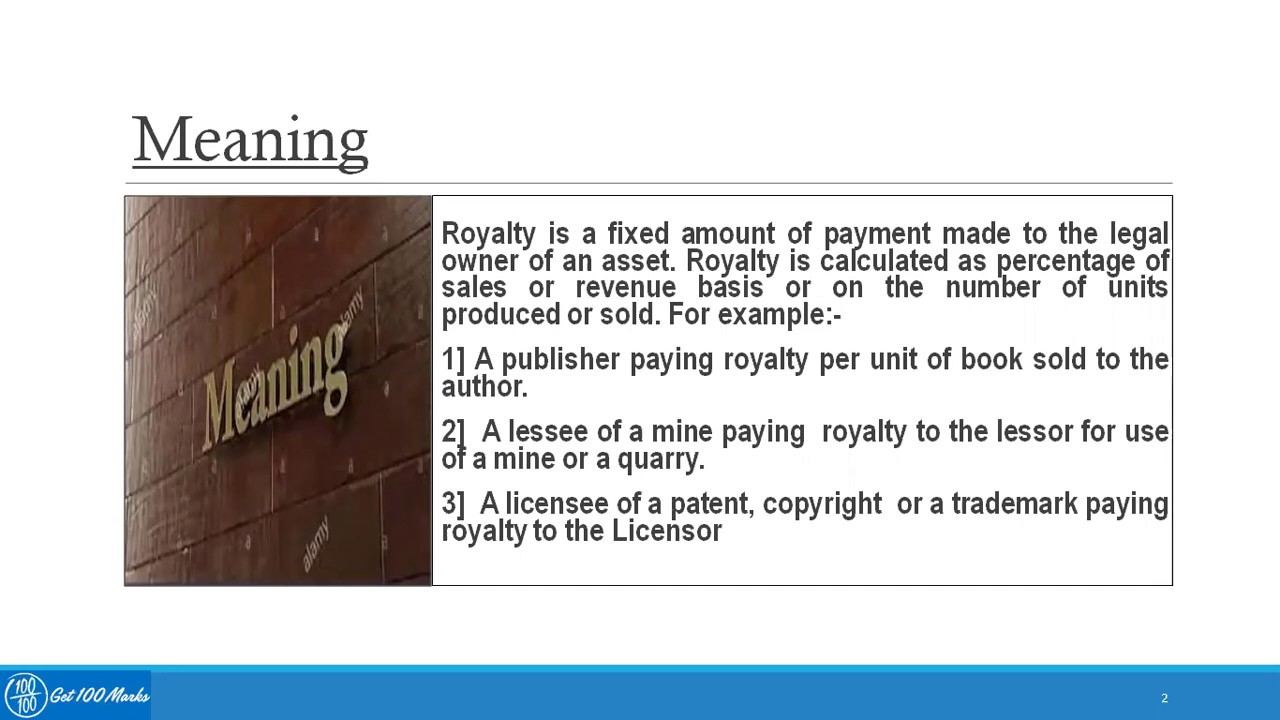 3.2 Royalty Accounts Meaning - YouTube