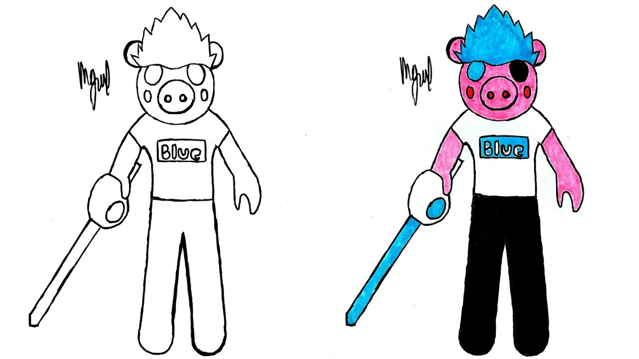 HOW TO DRAW RUSSO FROM ROBLOX PIGGY - YouTube