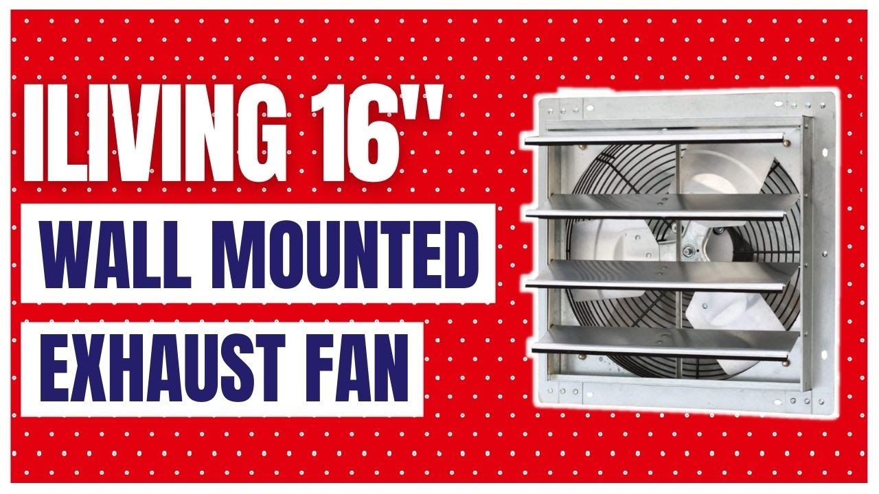 iLiving - 16" Wall Mounted Exhaust Fan - YouTube