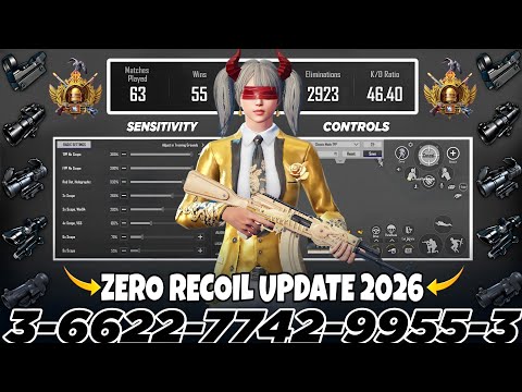 NEW UPDATE 4.5 CODE 🔥 PUBG MOBILE/BGMI SENSITIVITY SETTINGS 2026 | BEST SCOPE SENSITIVITY SETTINGS✅