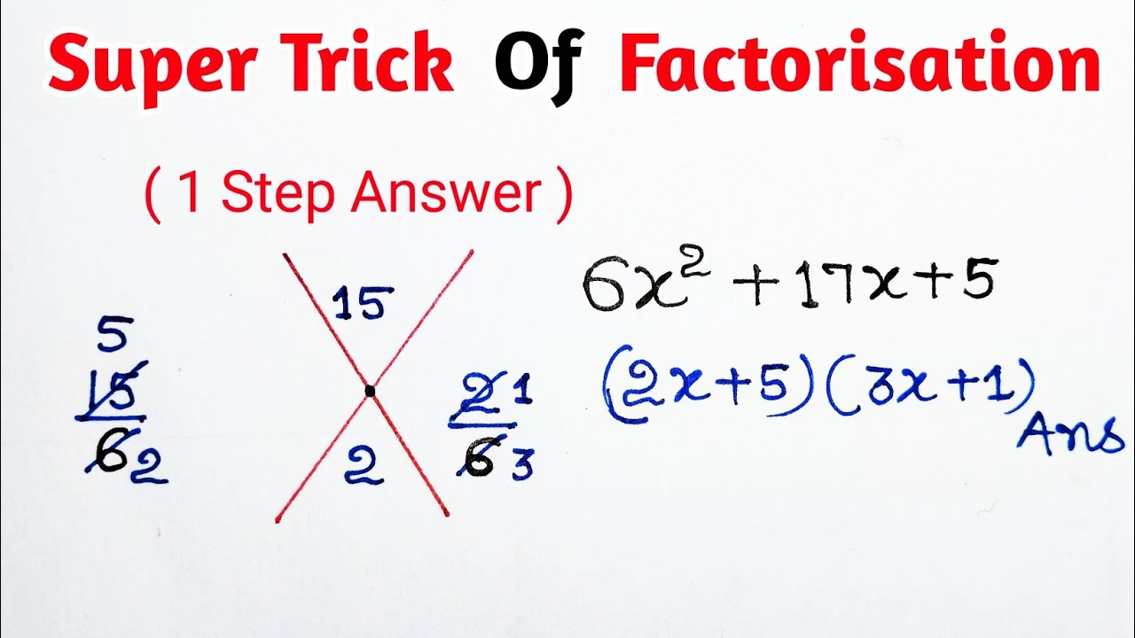 Factorization Super Trick How To Factorise Fast Factorisation Of Factorization Super Trick How To Factorise Fast Factorisation Of
