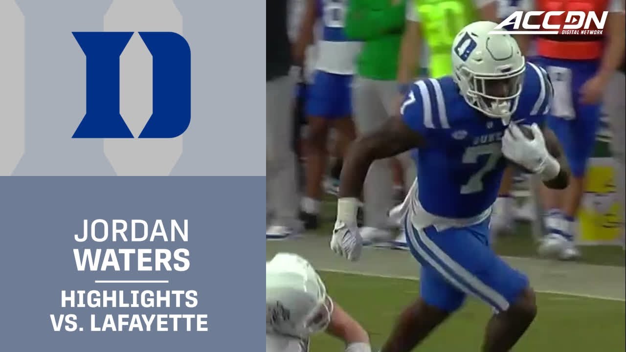 Duke's Jordan Waters Runs Over 100 Yards On Lafayette - YouTube