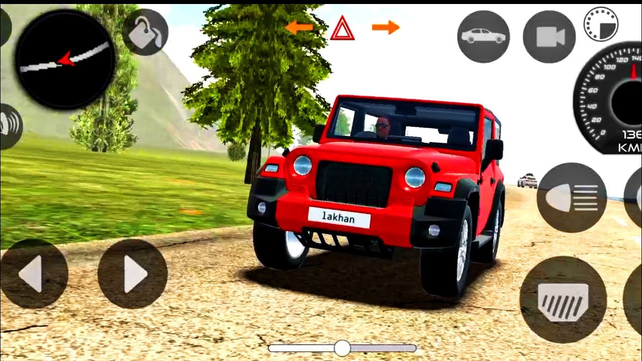RED THAR 4X4 CAR GAME VIDEO || THAR GAME THAR WALA GAME || INDIAN CAR SIMULATOR GAMEPLAY ...