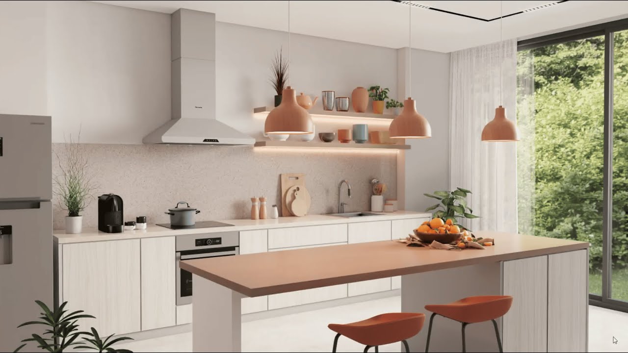 How to Render a Kitchen (Modern Kitchen Rendering Tutorial) (enscape ...