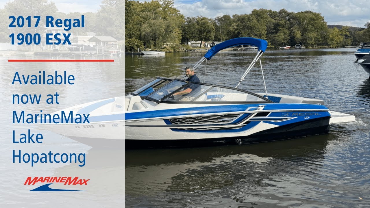 2017 Regal 1900 ESX for sale at MarineMax Lake Hopatcong, NJ - YouTube