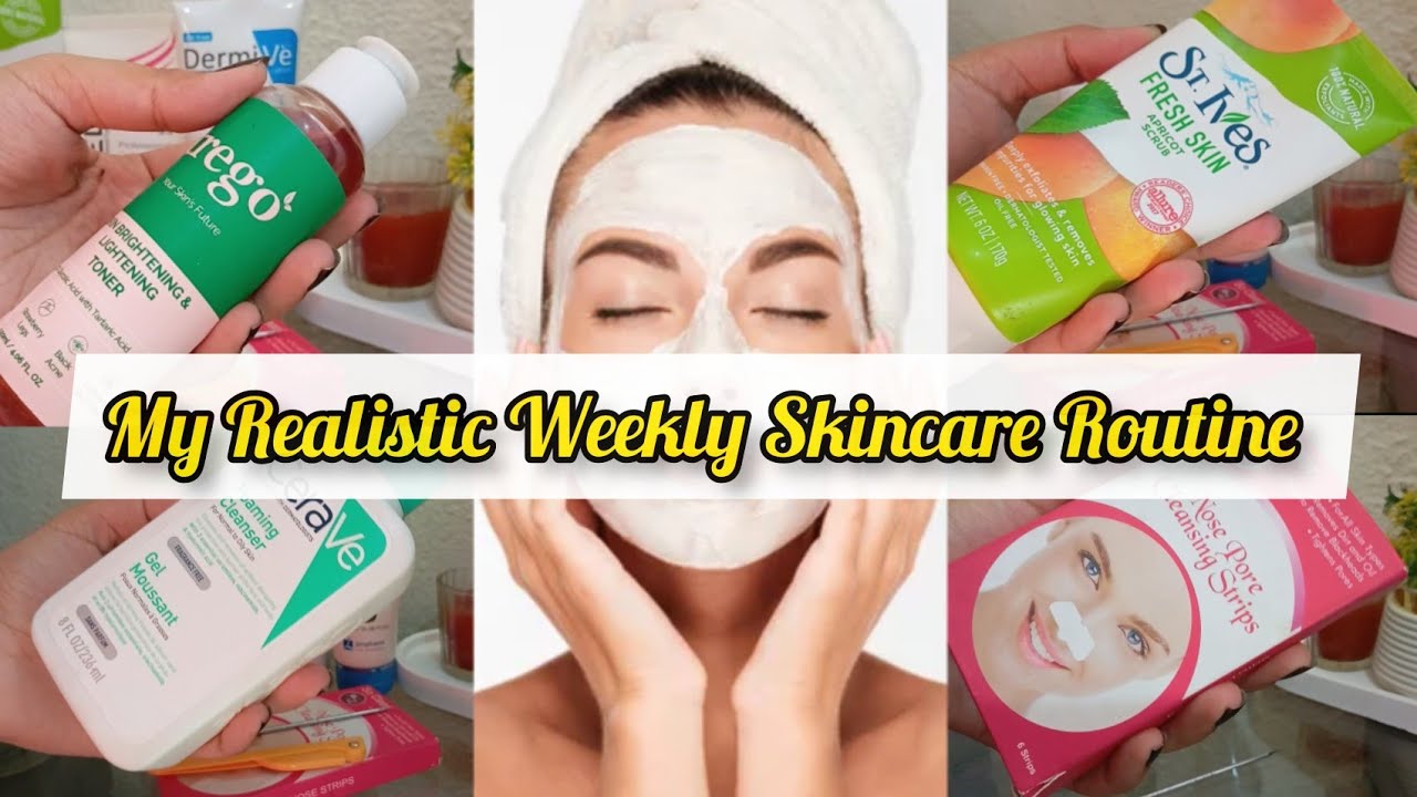 My Realistic Weekly Skincare Routine 🎀/Basic Routine For Beginners To ...