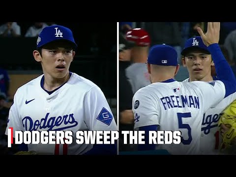 Roki Sasaki's 9th inning wraps up Dodgers' SWEEP of the Reds 😤 | ESPN MLB