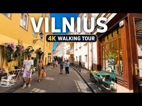 Vilnius, Lithuania 🇱🇹 4K60 Walking Tour | Old Town Hidden Streets to Cathedral Square