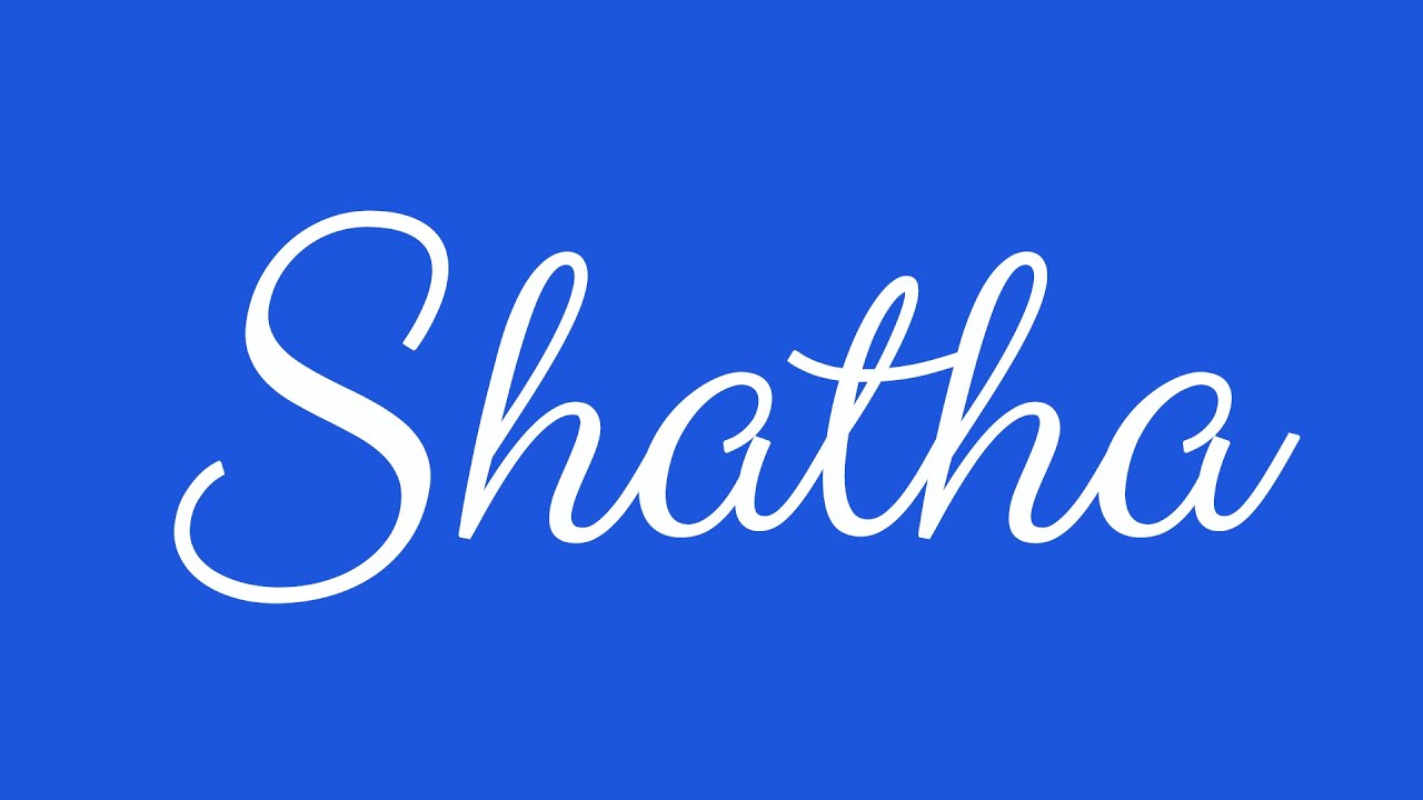 Learn how to Sign the Name Shatha Stylishly in Cursive Writing - YouTube
