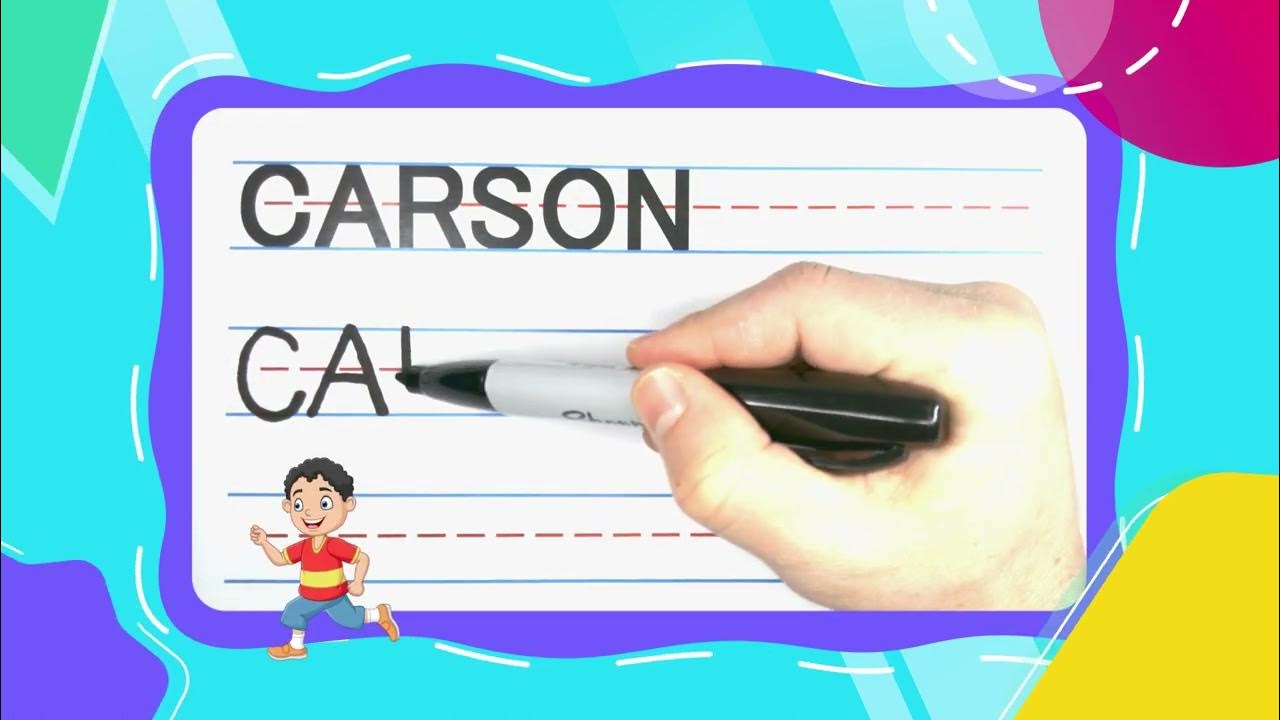 How To Write CARSON | Write With Me! -- FOR KIDS - YouTube