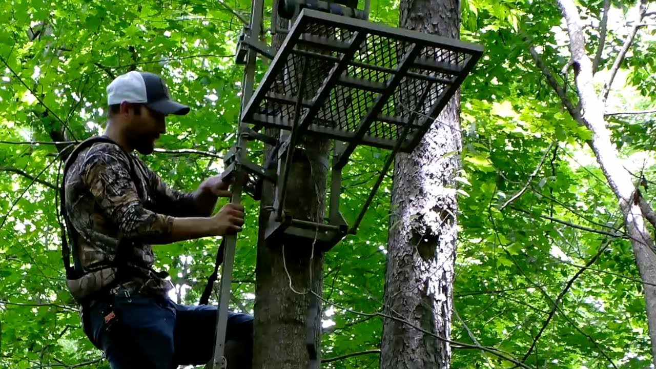 Trinity Tree Stand in depth ground to tree set up. - YouTube