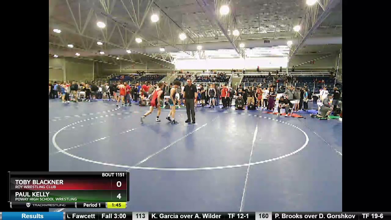 JUNIOR BOYS 120 Toby Blackner Roy Wrestling Club Vs Paul Kelly Poway ...