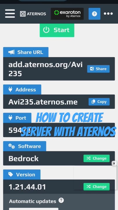 How to create Server with aternos #minecraft - YouTube