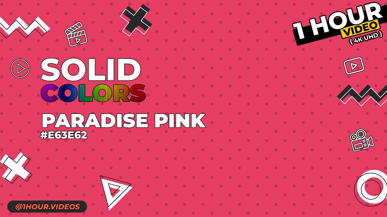 Paradise Pink #E63E62 - No Audio - 1 Hour - 4k - Chromotherapy - Solid ...