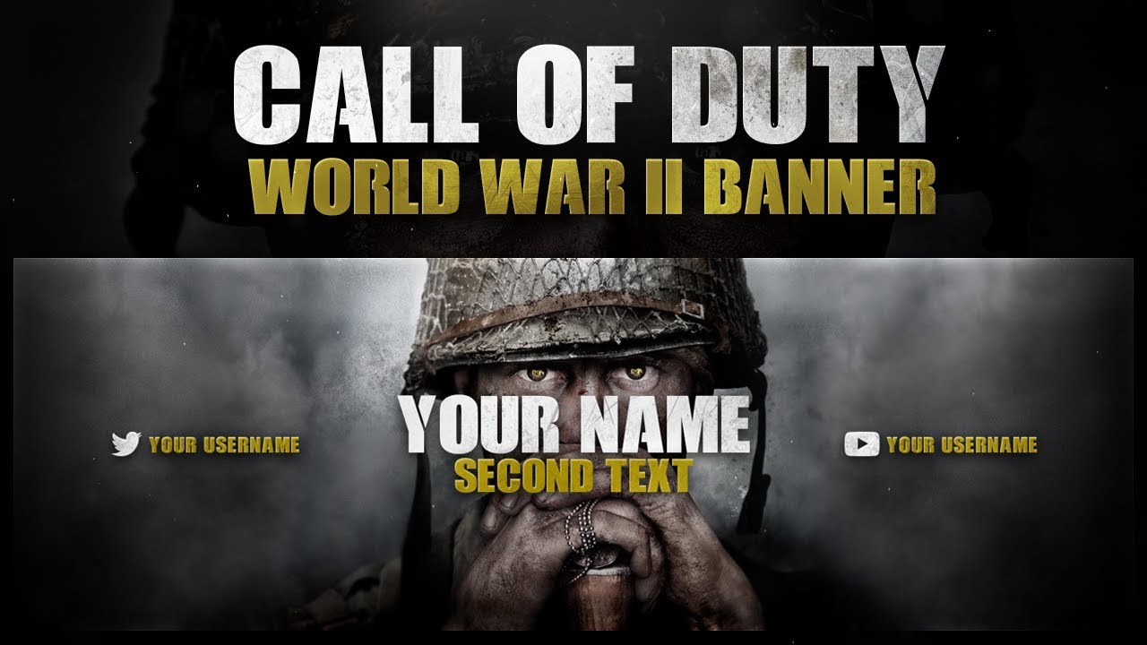 Tutorial: Call of Duty World War 2 Banner (Photoshop CC) - YouTube
