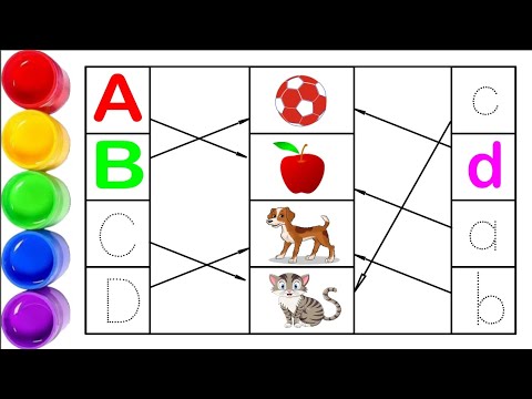 ABCD matching | lkg class english Worksheets | match the letters with ...