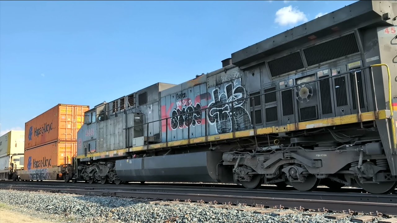 Quick 25 Second View Of KCSM "Grey Ghost" 4536 With Graffiti ! - YouTube