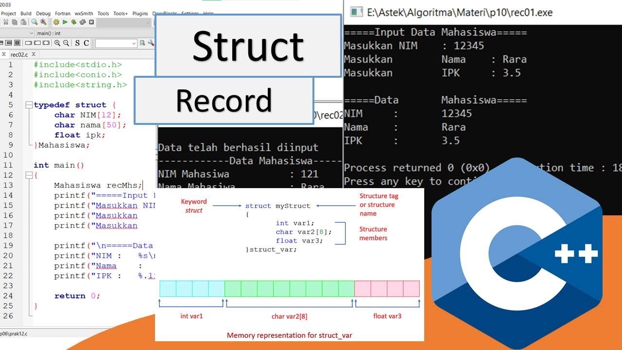 Modul 10 - Struct | Record - C - YouTube