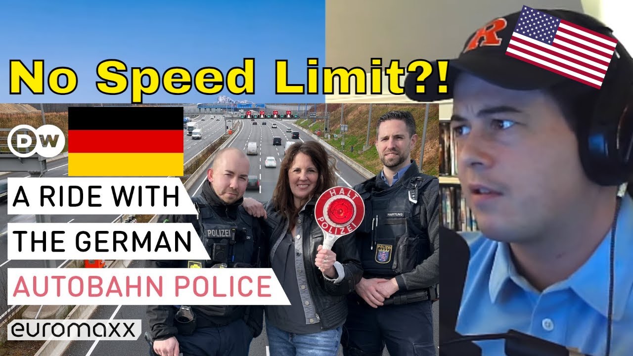 American Reacts Spend a day with the German Autobahn police - YouTube