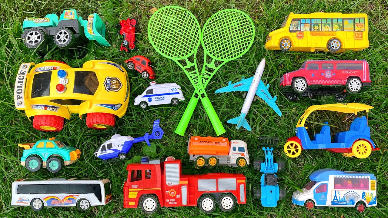 Looking for Different types of Toy Vehicles | Police Cars, Bulldozer ...