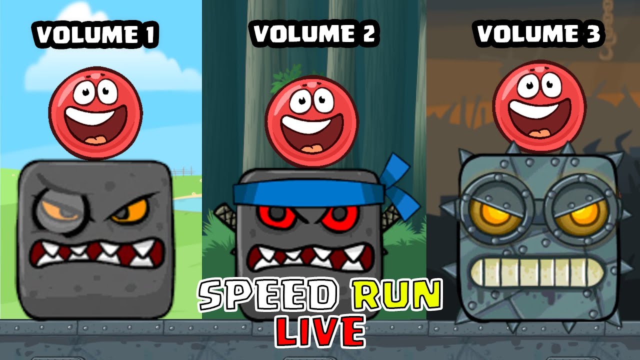 Red Ball 4 Vol. 1,2 and 3 - Live Stream - Speed Run - Full Gameplay ...