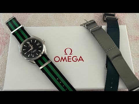 Omega nato strap review - omega seamaster aquaterra golf edition - YouTube