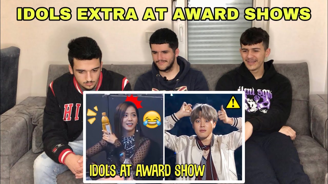 FNF Reacting to Funny Kpop Idols Being Extra At Award Show | KPOP REACTION - YouTube