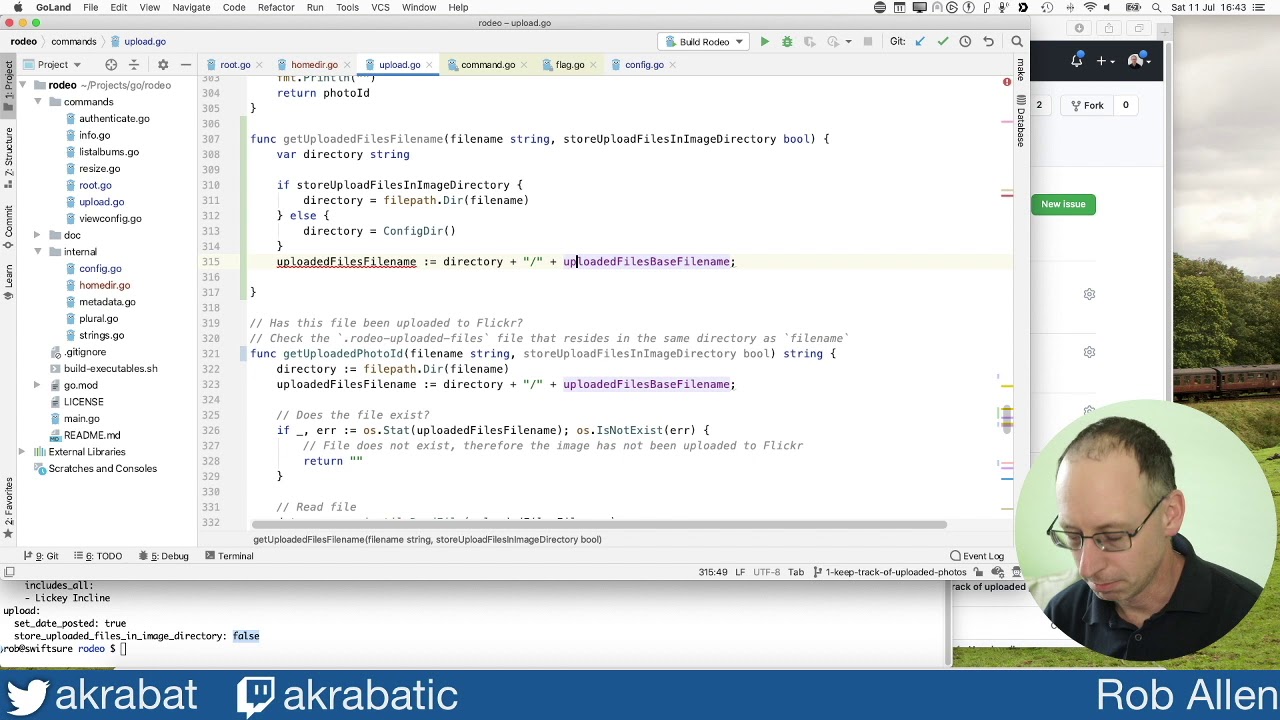 Live coding in Go: Completing the Upload List feature - YouTube